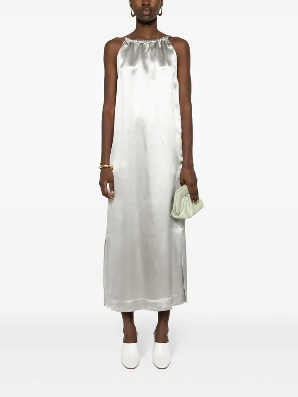 Loulou De Saison Morene Metallic Maxi Dress - Grey