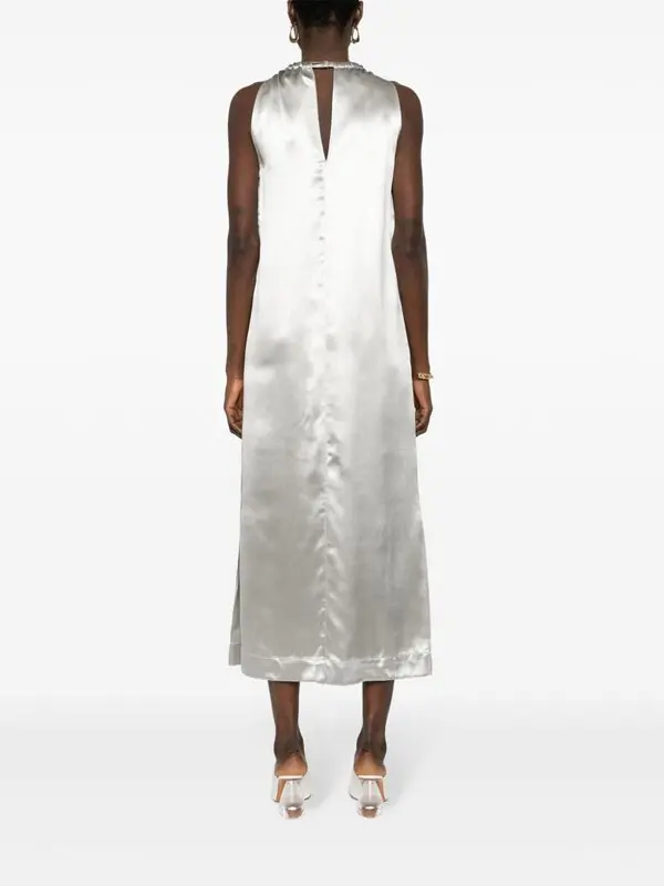 Loulou De Saison Morene Metallic Maxi Dress - Grey