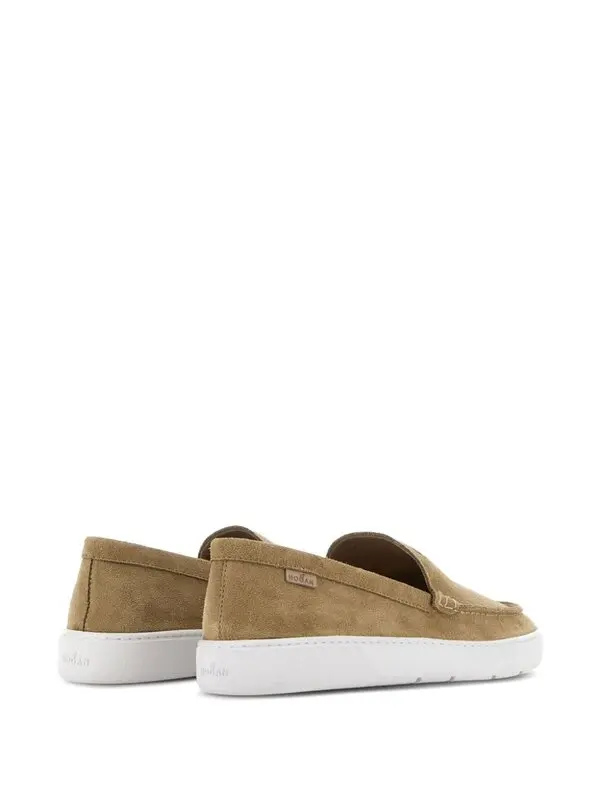 Hogan Almond-toe Suede Loafers