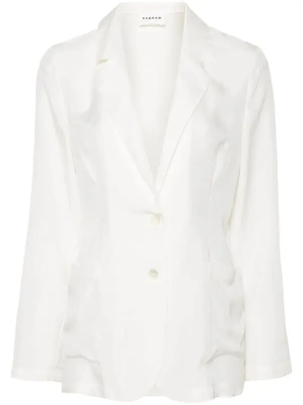 P.a.r.o.s.h Semi-sheer Silk Blazer - Neutrals