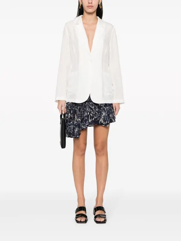 P.a.r.o.s.h Semi-sheer Silk Blazer - Neutrals