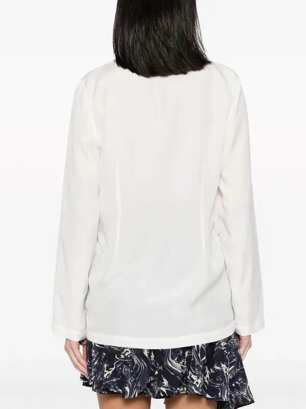 P.a.r.o.s.h Semi-sheer Silk Blazer - Neutrals