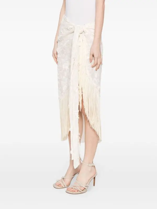 JBQ Vera Fringed Wrap Skirt