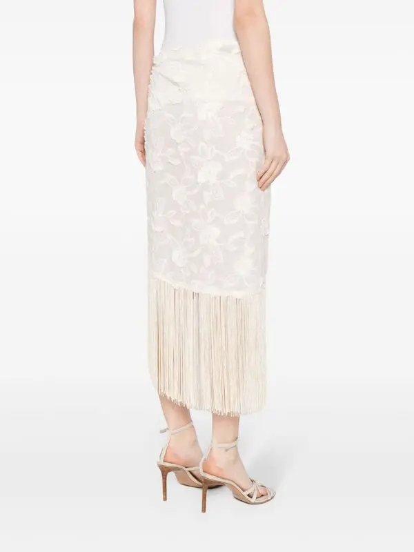 JBQ Vera Fringed Wrap Skirt