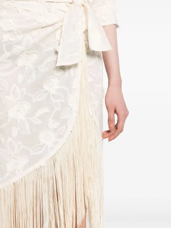 JBQ Vera Fringed Wrap Skirt