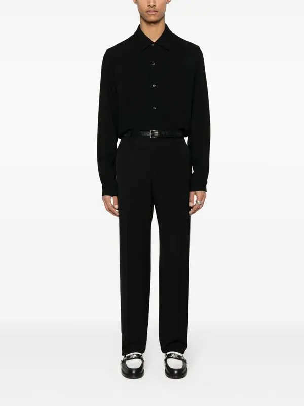 Séfr Crepe Long-sleeved Shirt - Black