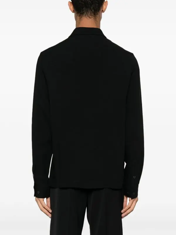 Séfr Crepe Long-sleeved Shirt - Black