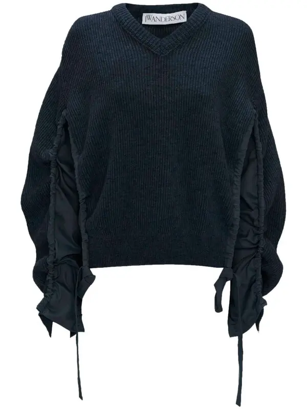 JW Anderson Ruched Wool-blend Jumper