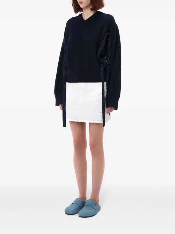 JW Anderson Ruched Wool-blend Jumper