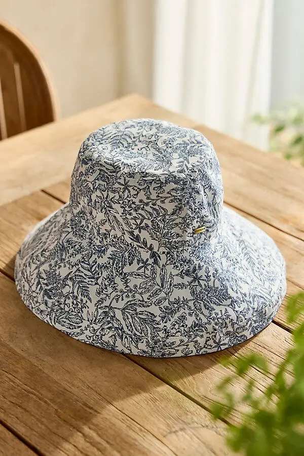 TERRAIN Botanical Cotton Crusher Hat - Blue Pattern