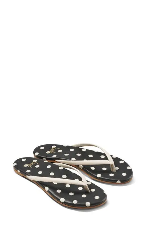 Beek Sunbeam Flip Flop - Vanilla/black