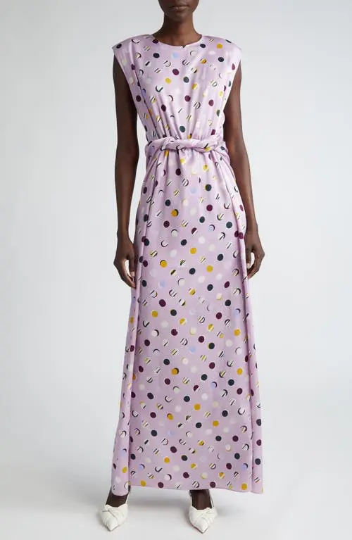St. John Collage Dots Maxi Dress