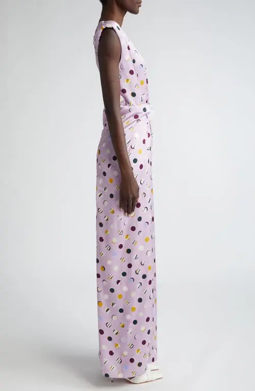 St. John Collage Dots Maxi Dress