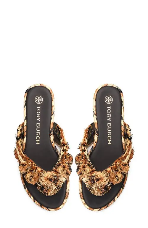 Tory Burch Raffia Flip Flop