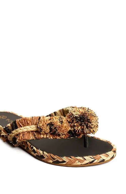 Tory Burch Raffia Flip Flop