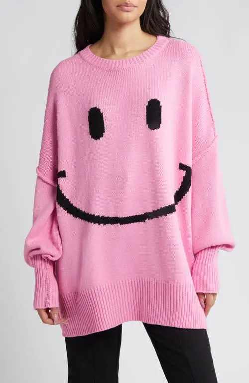 DRESSED IN LALA Smile Seratonin Oversize Sweater