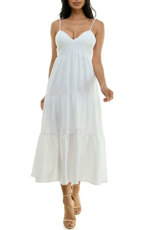 SPEECHLESS Back Cutout Midi Dress