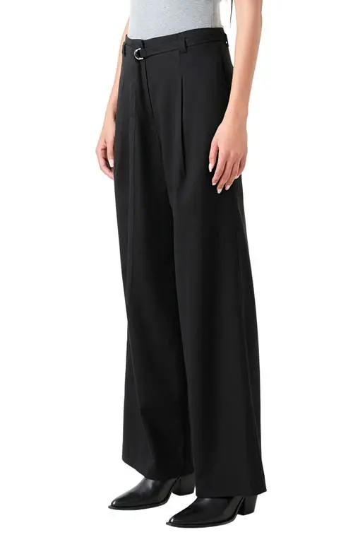 GREY LAB Pleated Belted Wide Leg Pants
