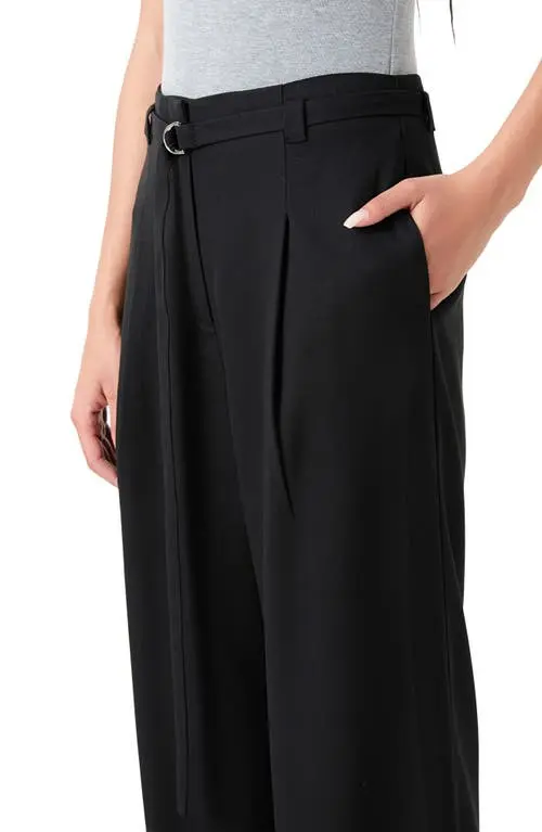 GREY LAB Pleated Belted Wide Leg Pants