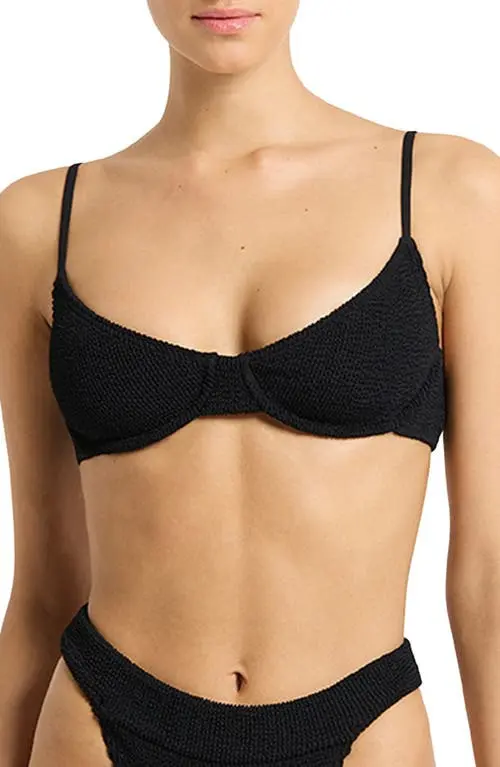 Bond Eye Gracie Balconette Bikini Top - Black Eco