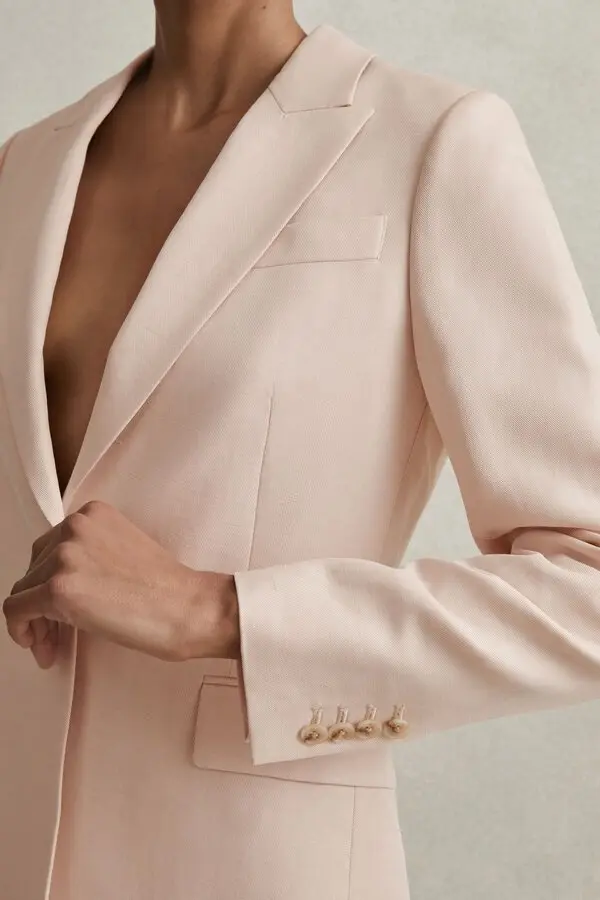 REISS Farrah Single-breasted Blazer With Tencel™ Fibers