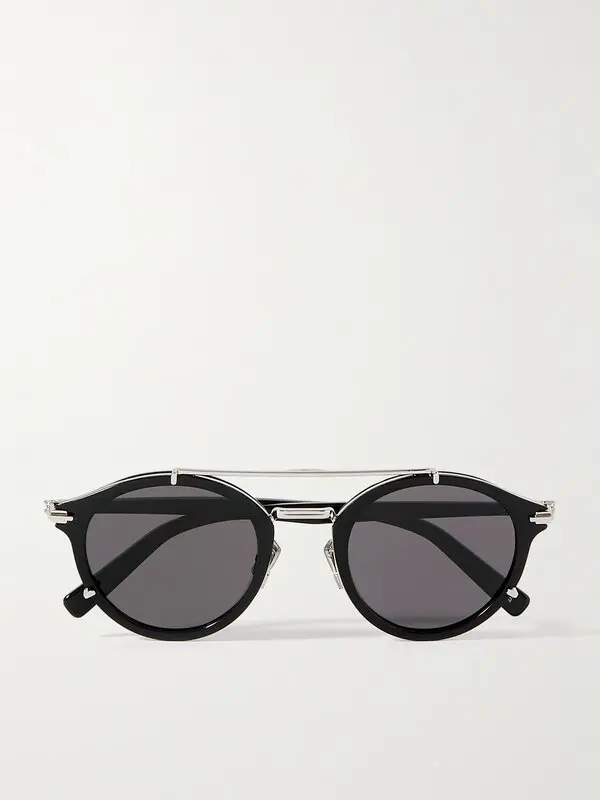 Dior Diorblacksuit R7u Round-frame Sunglasses - Black