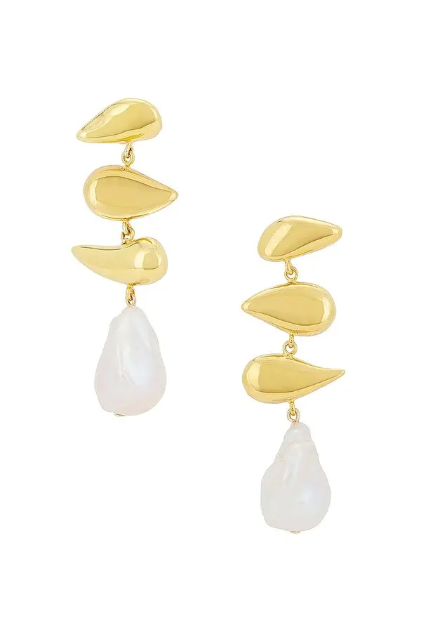 Agmes Flora Earrings - Gold Vermeil