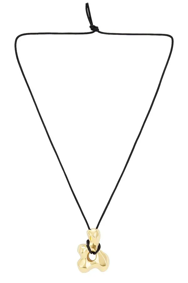 Agmes Bodmer Pendant Necklace - Gold Vermeil & Black Cord
