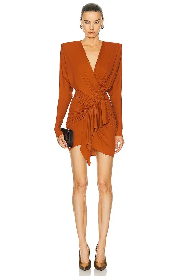 alexandre vauthier orange dress rare ALEXANDRE VAUTHIER COUTURE AW2018 Runway orange strass crystal dress