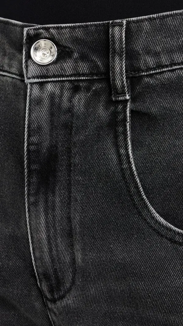 MAISON MARGIELA Denim Jeans With Slash Details - Black Washed