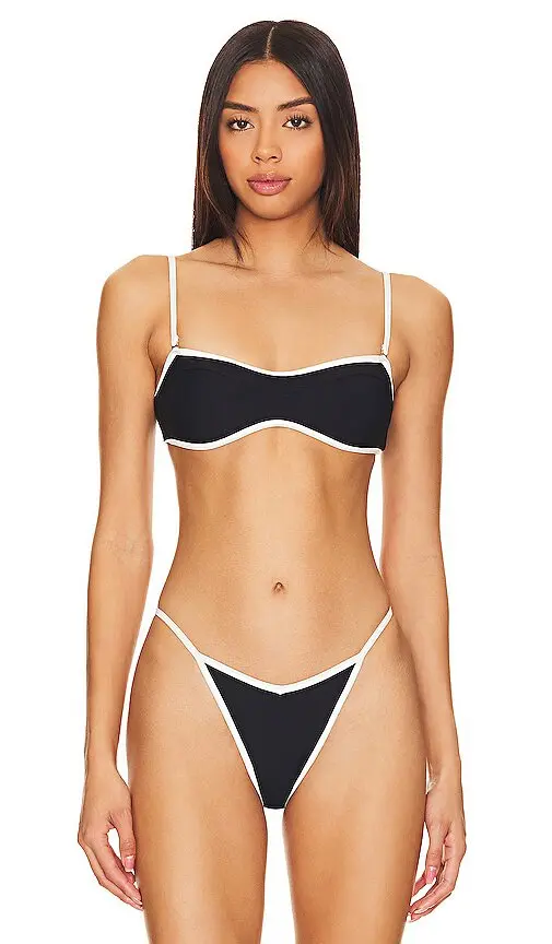 L*Space Selena Bandeau Top - Black & Cream