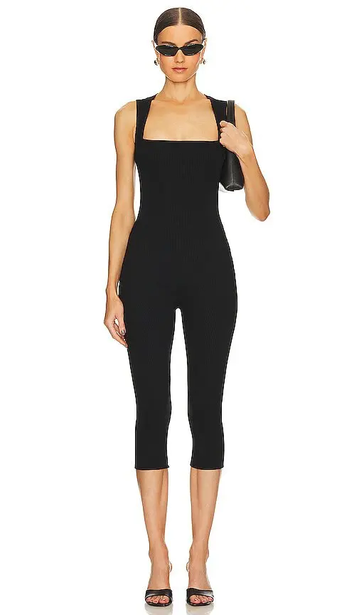 SANS FAFF Bell Pedal Pusher Jumpsuit - Black