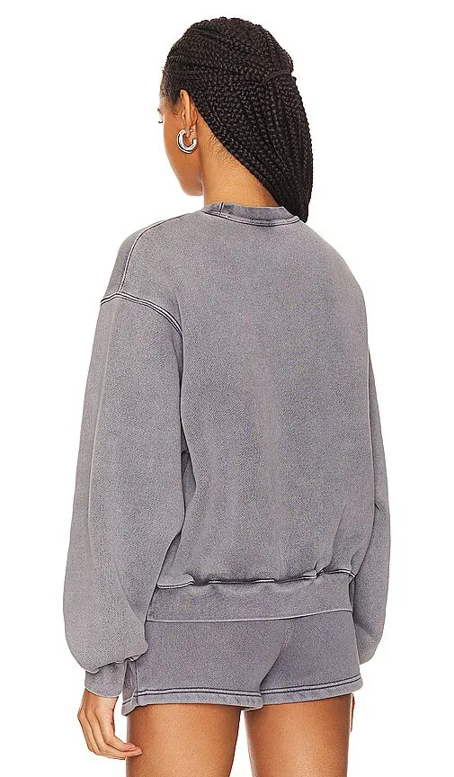 Alexander Wang Essential Crew Sweatshirt In Grey
