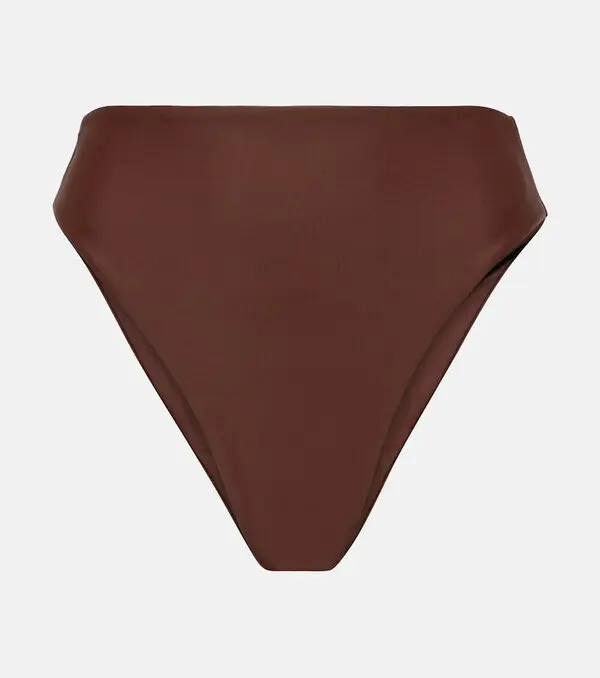 Jade Swim Incline High-rise Bikini Bottoms - Brown