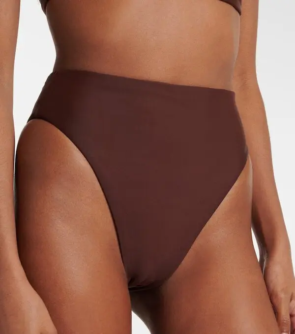 Jade Swim Incline High-rise Bikini Bottoms - Brown