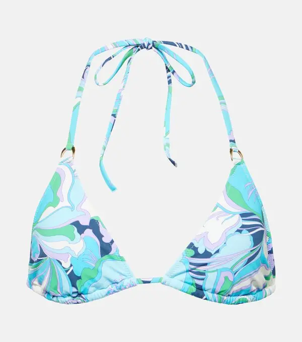 Melissa Odabash Key West Ring-detail Bikini Top - Blue