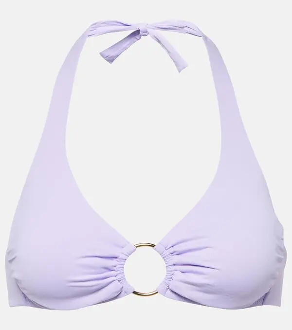 Melissa Odabash Brussels Ring-detail Bikini Top - Purple