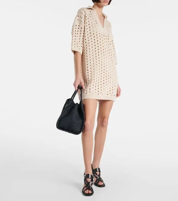 Max Mara Urna Cutout Cotton Minidress