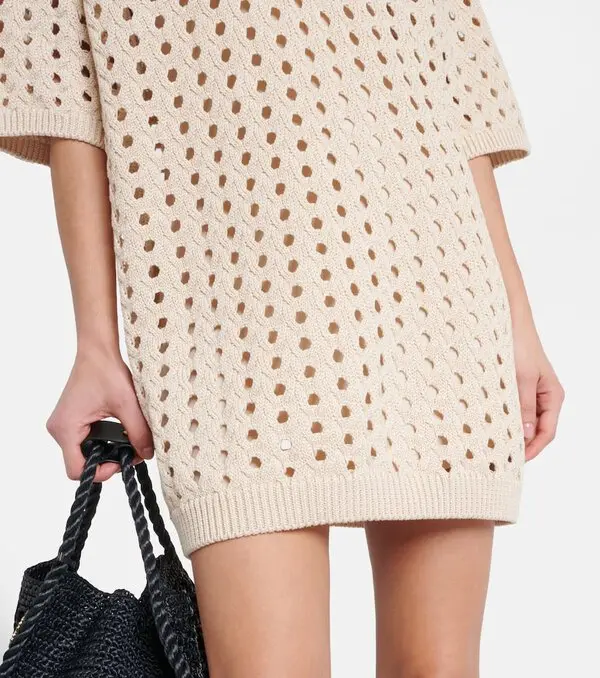Max Mara Urna Cutout Cotton Minidress