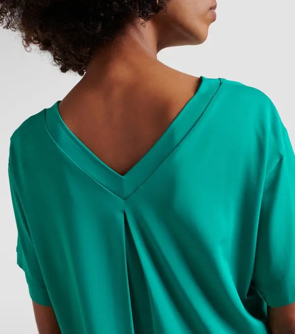 Max Mara Lauto Jersey Top - Green