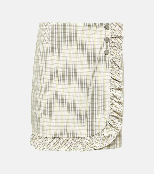 Tory Burch Ruffled Pinstripe Skort