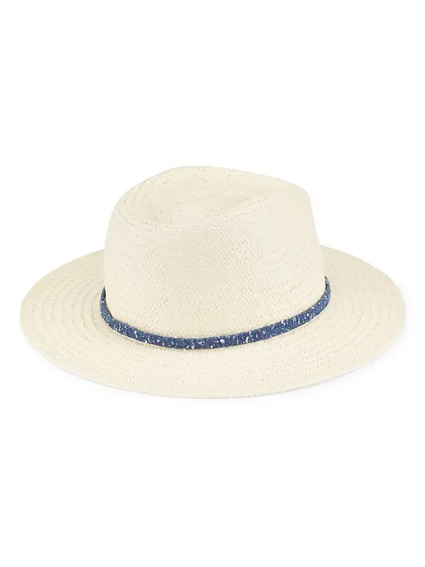 Rag & Bone packable straw fedora - natural midtweed Size L rag & bone Packable Straw Fedora | Saks Fifth Avenue main image 2