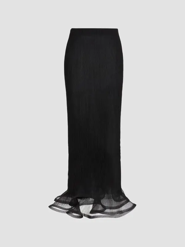 Simkhai Kelso Rib-knit Trumpet Hem Maxi Skirt - Black