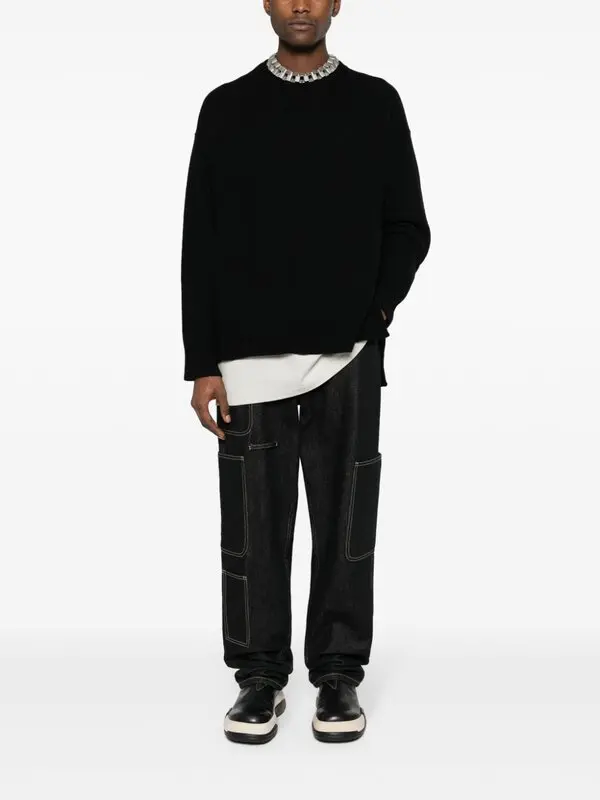 JIL SANDER Side-slits Wool Jumper