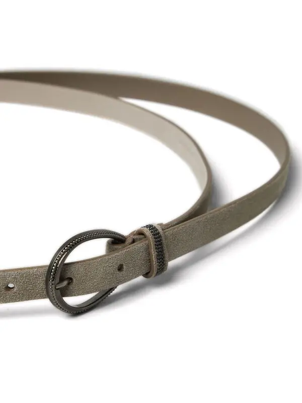 Brunello Cucinelli Monili-detail Suede Belt
