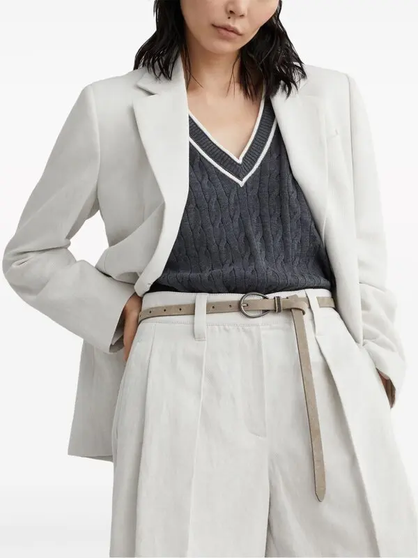Brunello Cucinelli Monili-detail Suede Belt