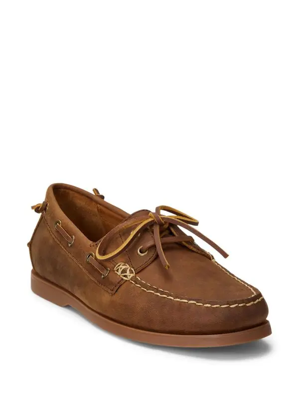 Polo Ralph Lauren Merton Leather Boat Shoes - Brown