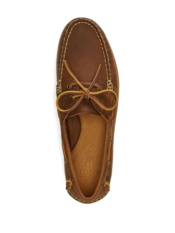 Polo Ralph Lauren Merton Leather Boat Shoes - Brown