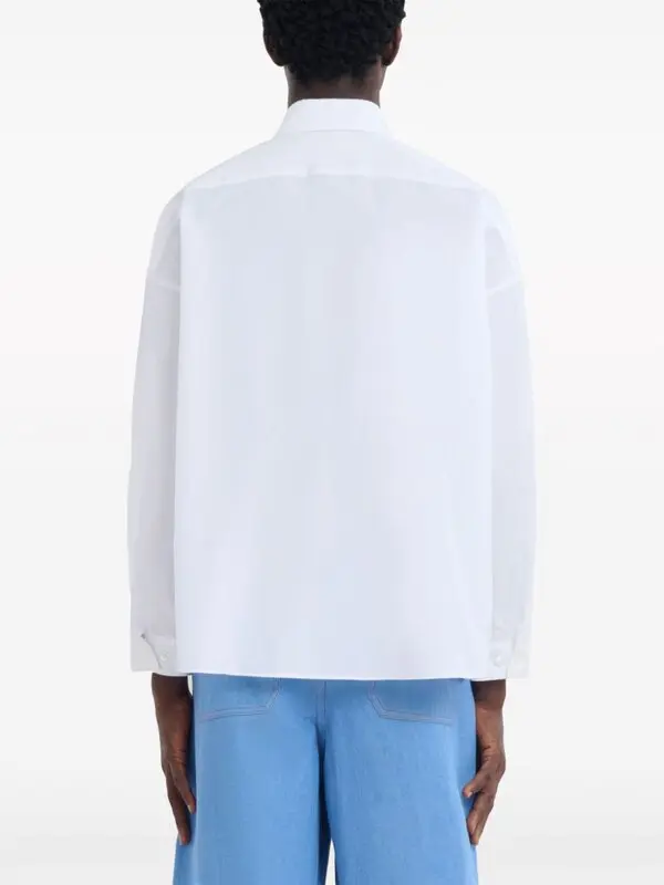 Marni Floral-appliqué Cotton Shirt