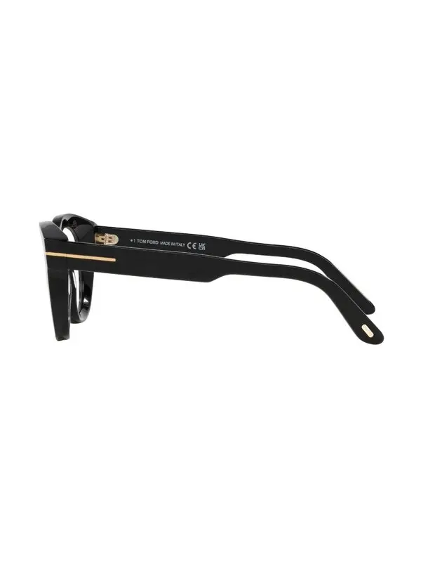 TOM FORD Logo Square-frame Glasses - Black